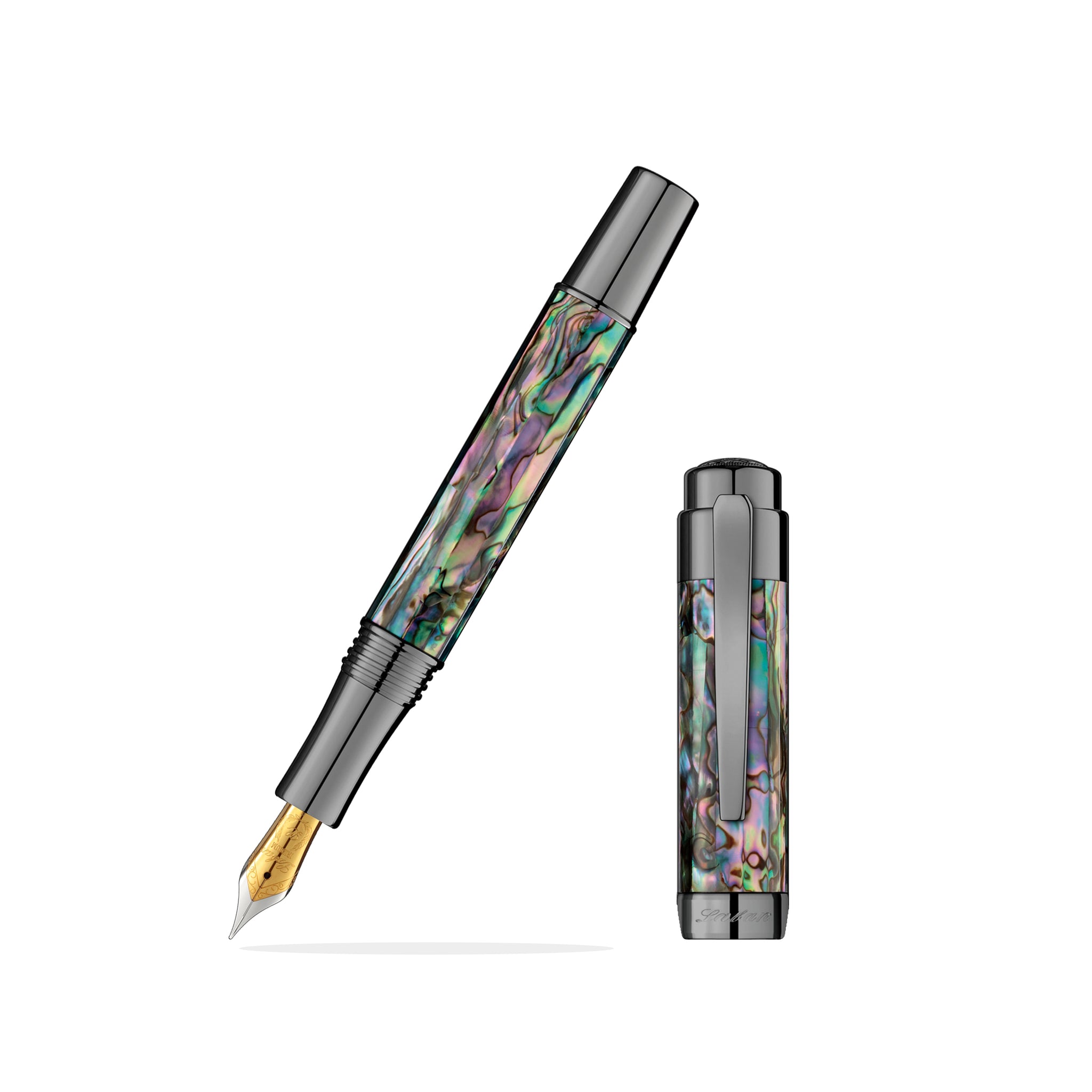 Abalone Fountain Pen Gun Metal